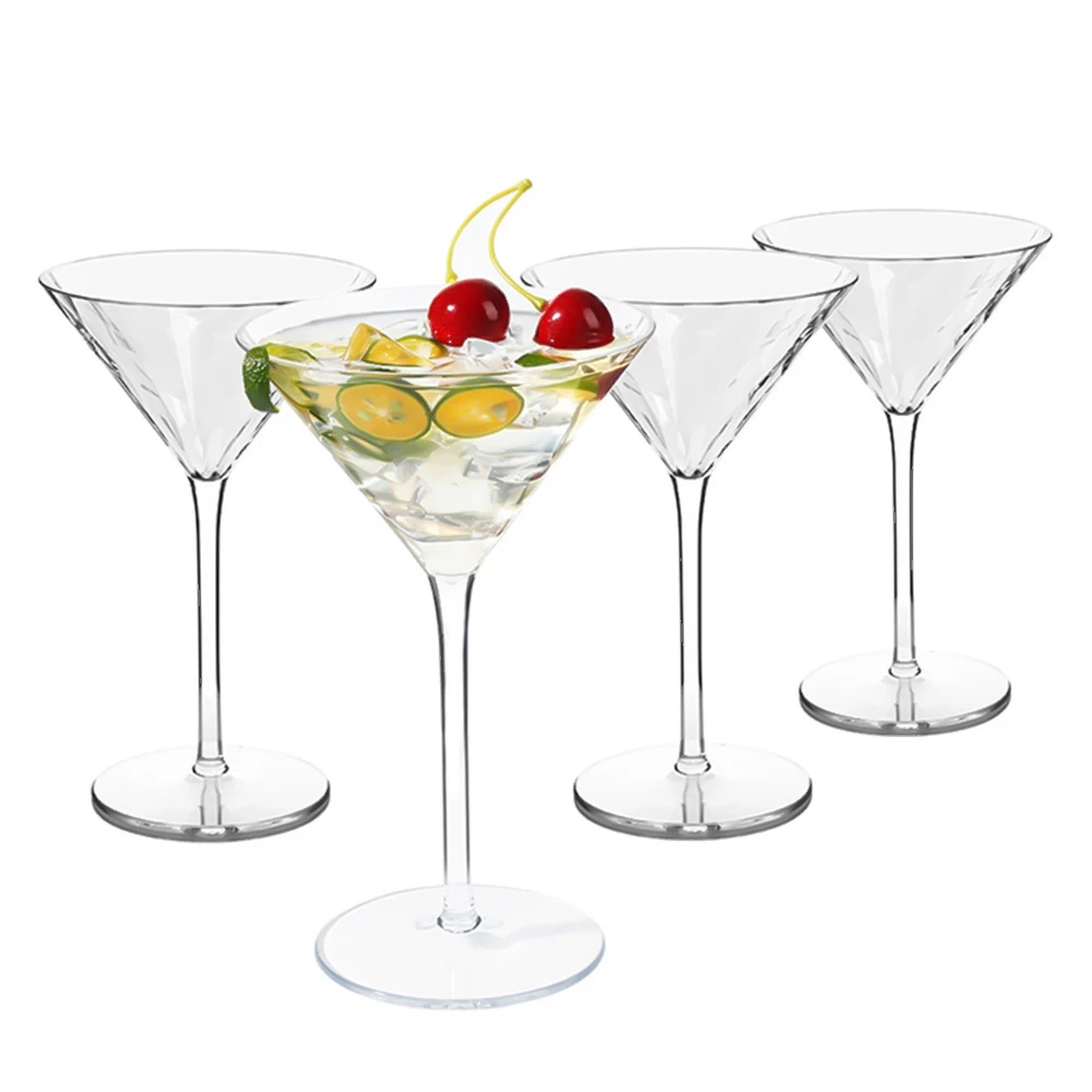 1or4 Unbreakable Martini Cocktail Cups American Transparent Plastic ...