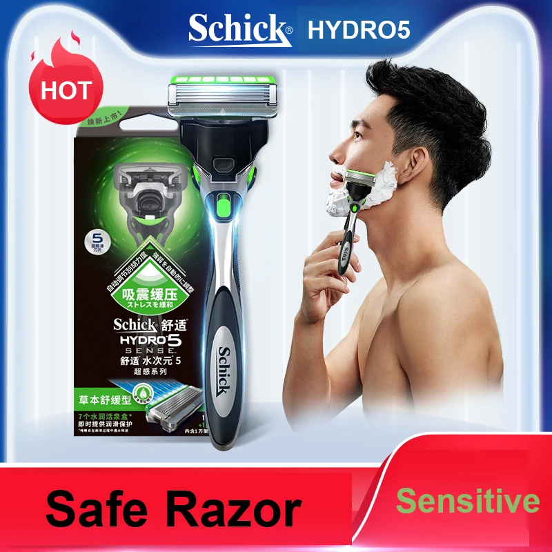 New Original Schick Hydro 5 Safety Razor Men Sensetive Best Shaving ...