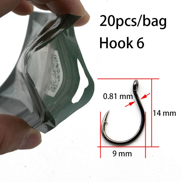 20PCS Explosion Hook Fishing Hooks Set Outdoor Cage Basket Feeder ...