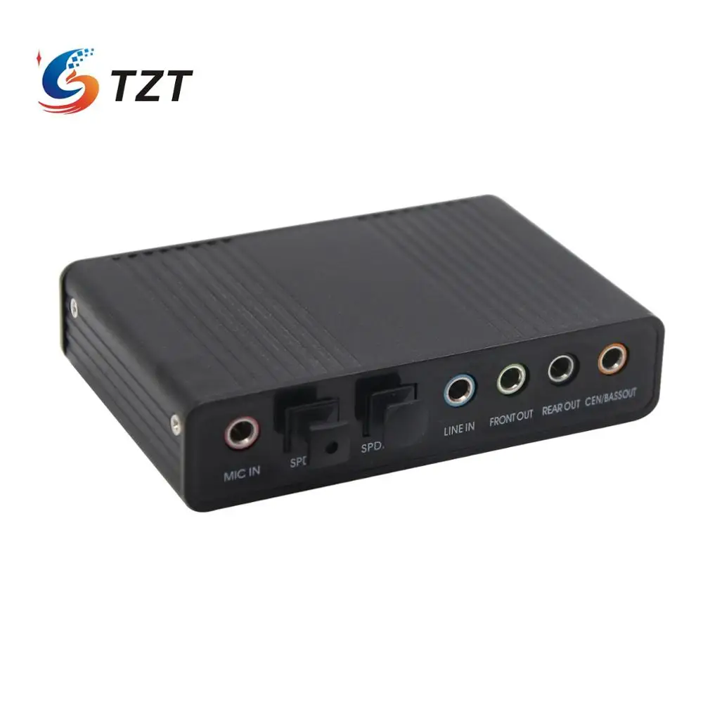 Tzt Usb External S/pdif Optical Sound Card Stereo Channel 5.1 Dac Audio ...