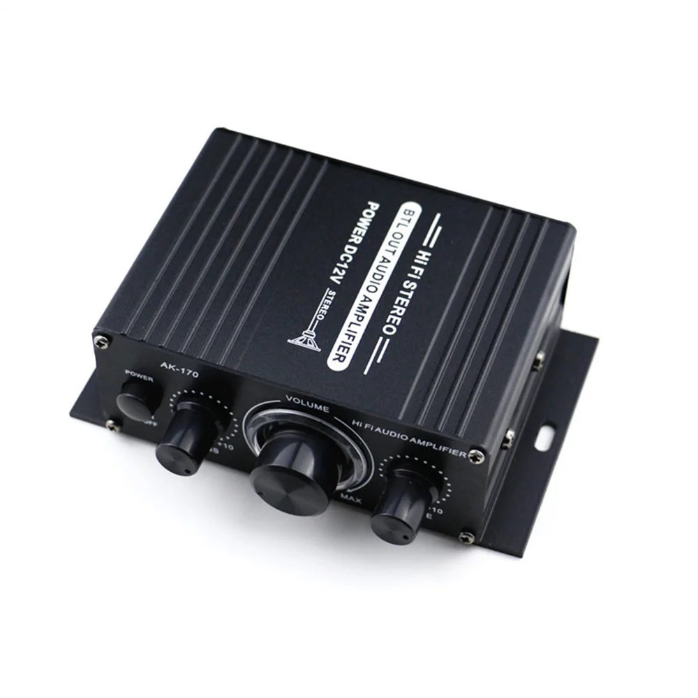 Car Amplifier 12V Mini Hi-Fi Amplifier Subwoofer Booster Radio MP3 ...