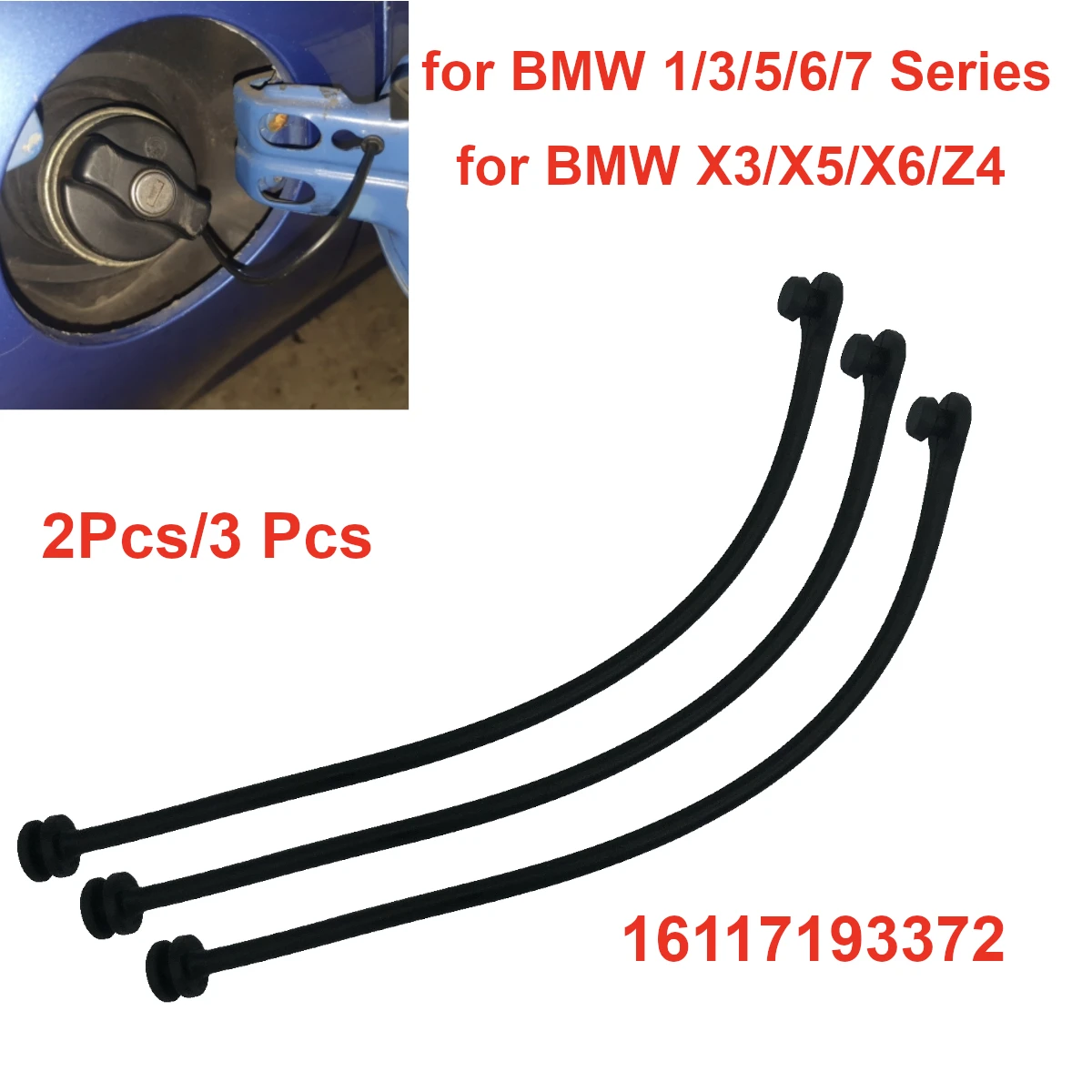 2-3Pcs-Fuel-Cap-Tank-Cover-Line-Cable-Wire-Petrol-16117193372-for-BMW ...