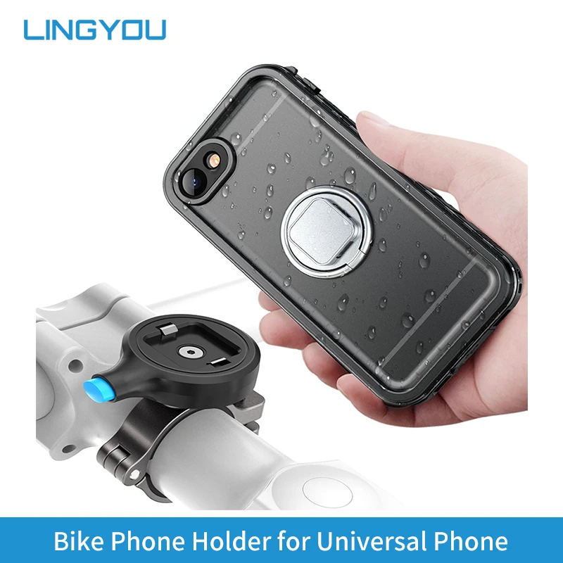 LINGYOU Universal Motorcycle Bike Phone Holder for iPhone 14 13 12 11 ...