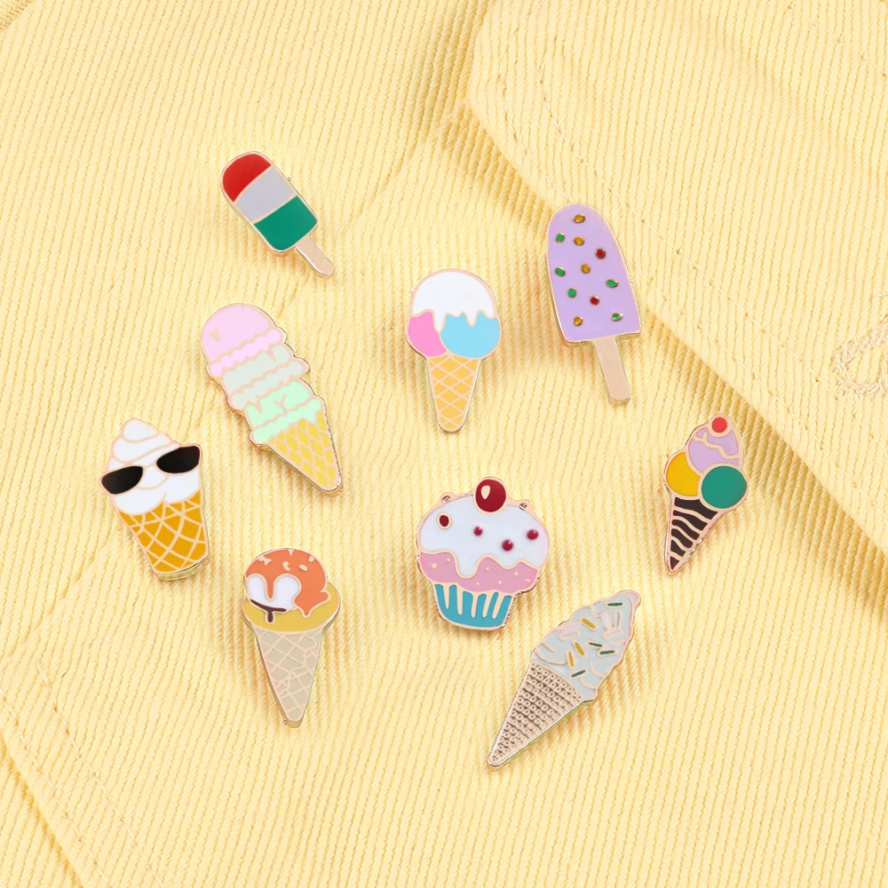 Sweet-Cartoon-Enamel-Pins-Cute-Ice-Cream-Lapel-Brooches-Bright-Color ...