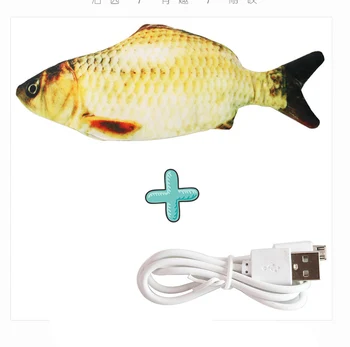 Cat USB Charger Toy Fish Interactive Electric floppy Fish Cat toy ...