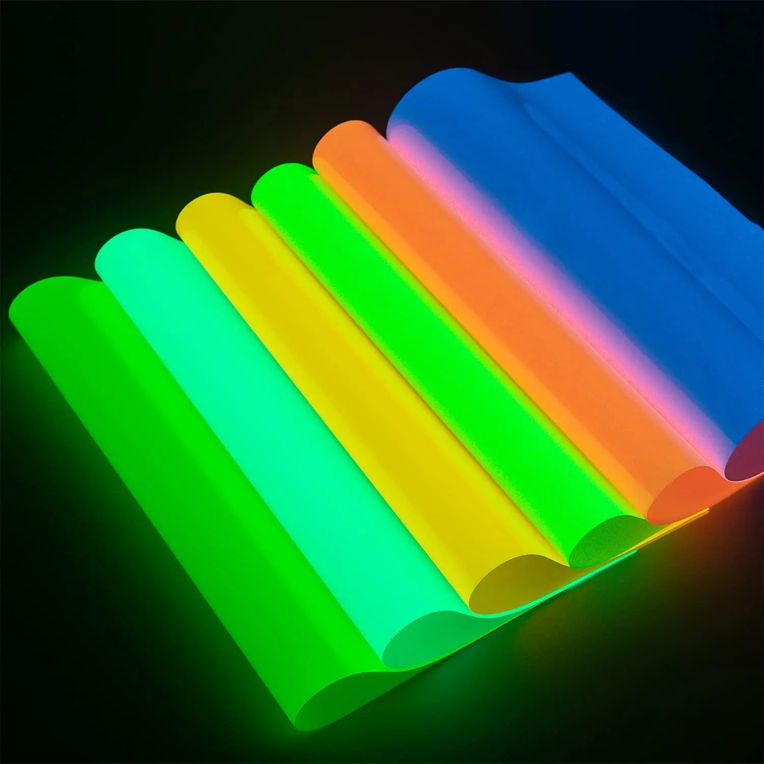 1-Roll-12-X-20-30-5X50Cm-Lichtgevende-Warmteoverdracht-Vinyl-Glow-In ...