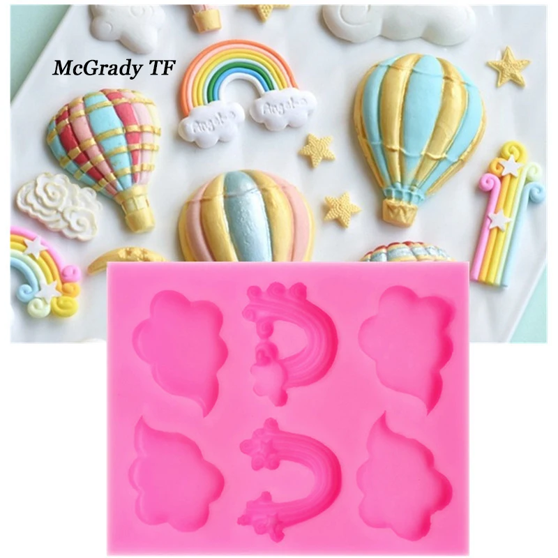 Rainbow Silicone Fondant Mold Handmade Soap Baking Ware Moulds ...