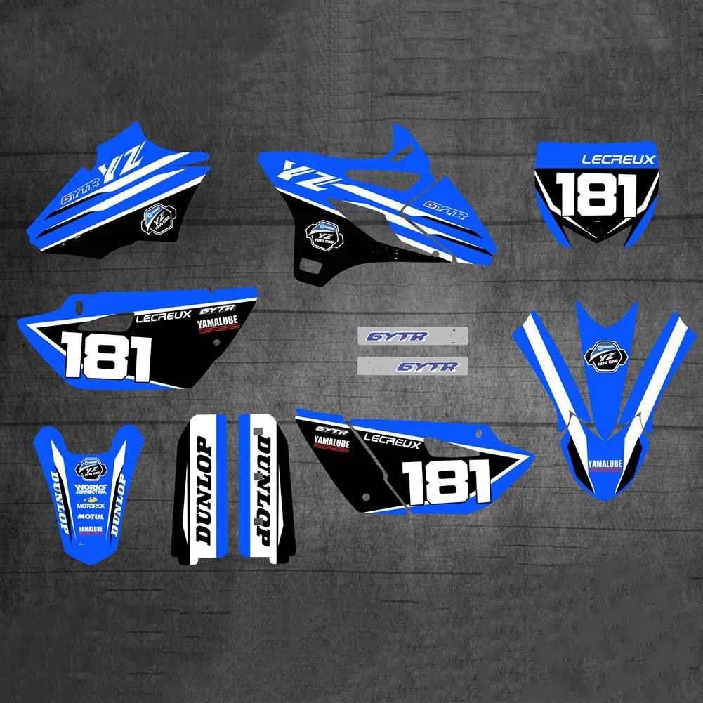 Motocross YZ 85 2021 2015 Team Graphics Backgrounds DECALS STICKERS ...