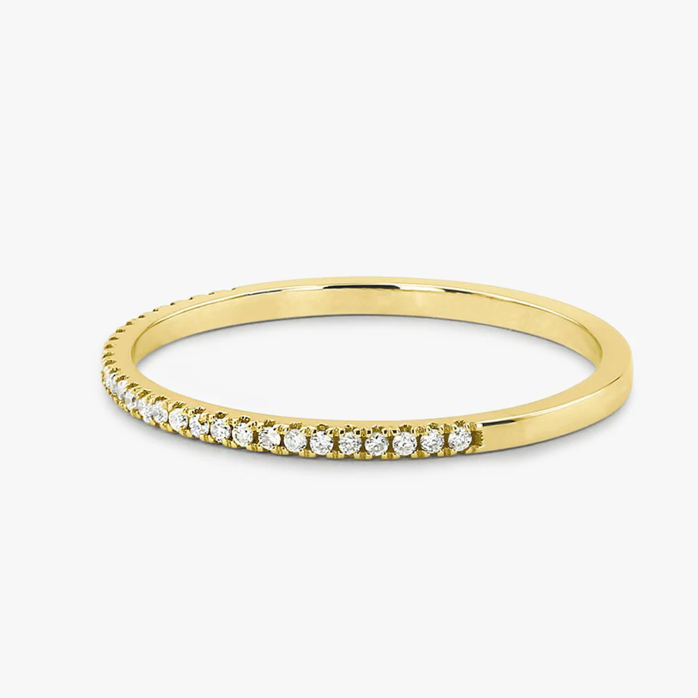 Anillo redondo para el dedo Simple para mujeres y hombres micro taladro ...