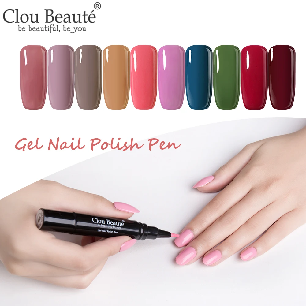 Clou-Beaute-Gel-Nail-Polish-Pen-Pure-Color-Base-Top-Need-UV-Nail ...