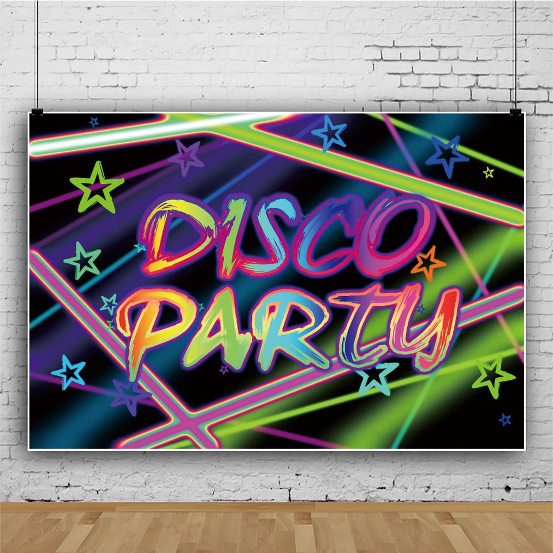 Laeacco-Disco-Carnival-Party-Summer-Holidays-Music-Cartoon-Pattern ...
