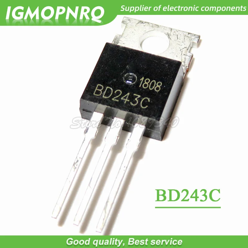 100PCS BD243C TO220 BD243 100V 6A TO 220 바이폴라 트랜지스터 NPN 범용 새로운 원본|반도체 ...