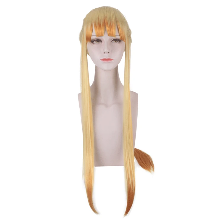 Demon Slayer Anime Agatsuma Zenitsu Ponytail Long Cosplay Wig ...