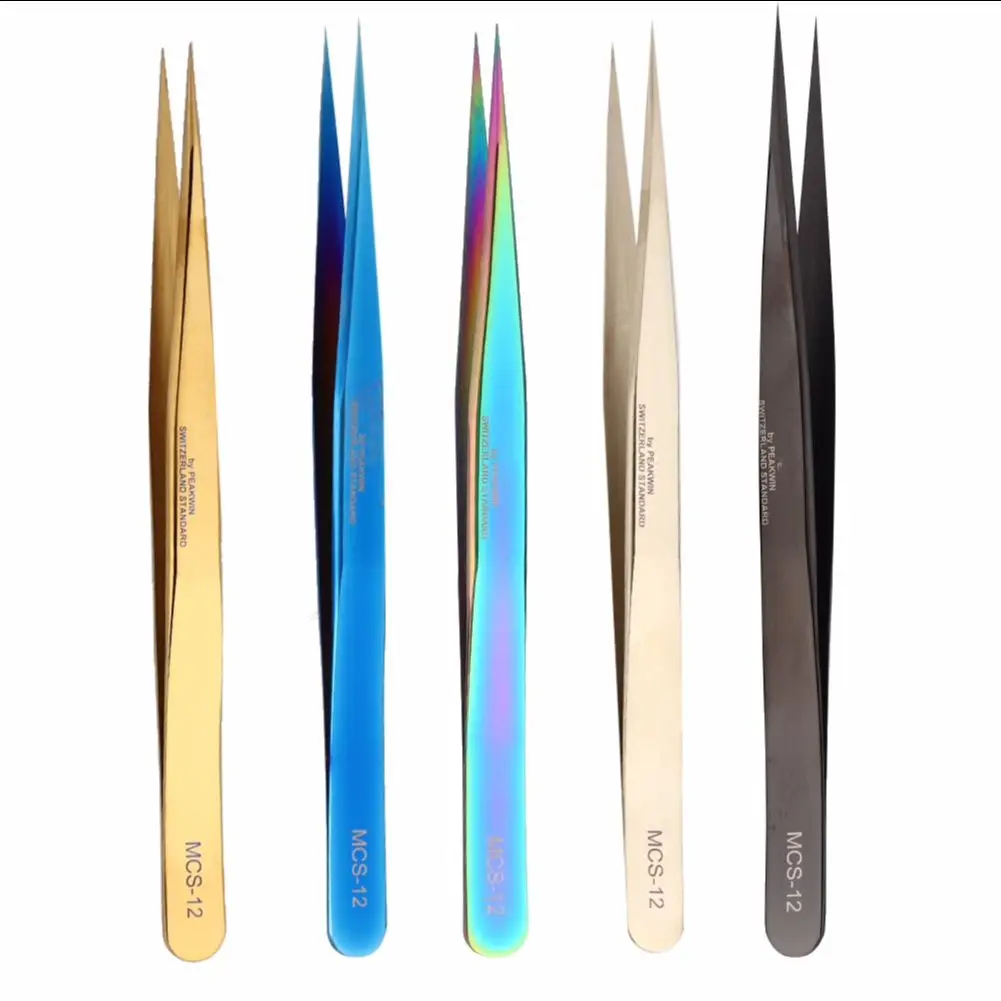 1pc Stainless Steel Tweezer Anti Magnetic Design High Hardness Straight ...