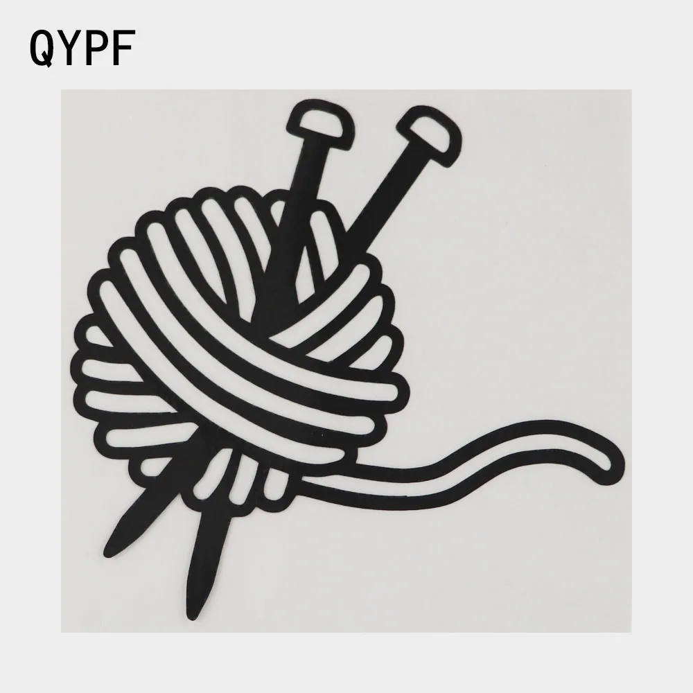 QYPF 13.1CM×12.3CM Fun Wool Ball Needleworl Car Sticker Vinyl Decal ...