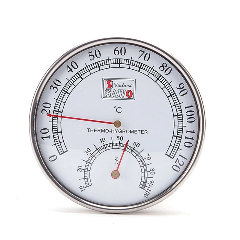 Sauna Thermometer Stainless Steel Case Steam Sauna Room Thermometer ...