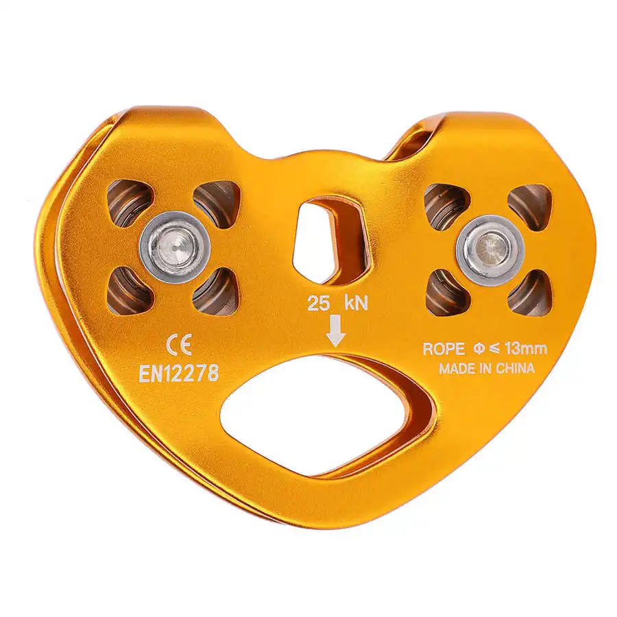 Climbing Wheels Pulley 30KN Double Trolley Pulley Aluminum Zip Line ...