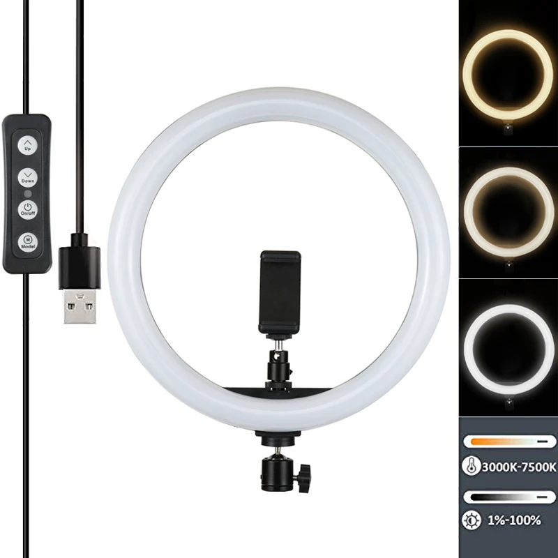 LED Ring Light 12" with Phone Holder for YouTube Video Streaming Makeup ...