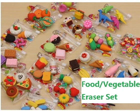 4pcs-pack-Food-Vegetable-Cake-Pencil-Erasers-for-School-Office-students ...