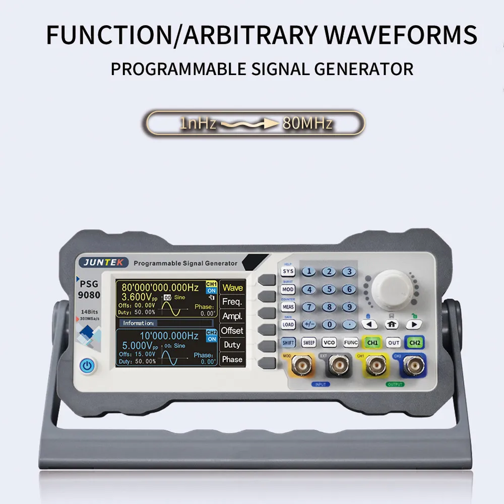 New 2 Channel 80MHz Programmable DDS Arbitrary Waveform Function Signal ...