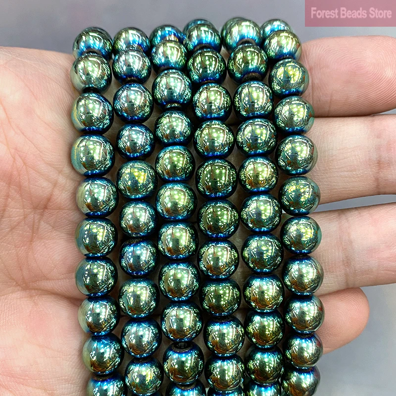 2-3-4-6-8-10mm-Smooth-Green-Hematite-Beads-Round-Loose-Beads-Natural ...