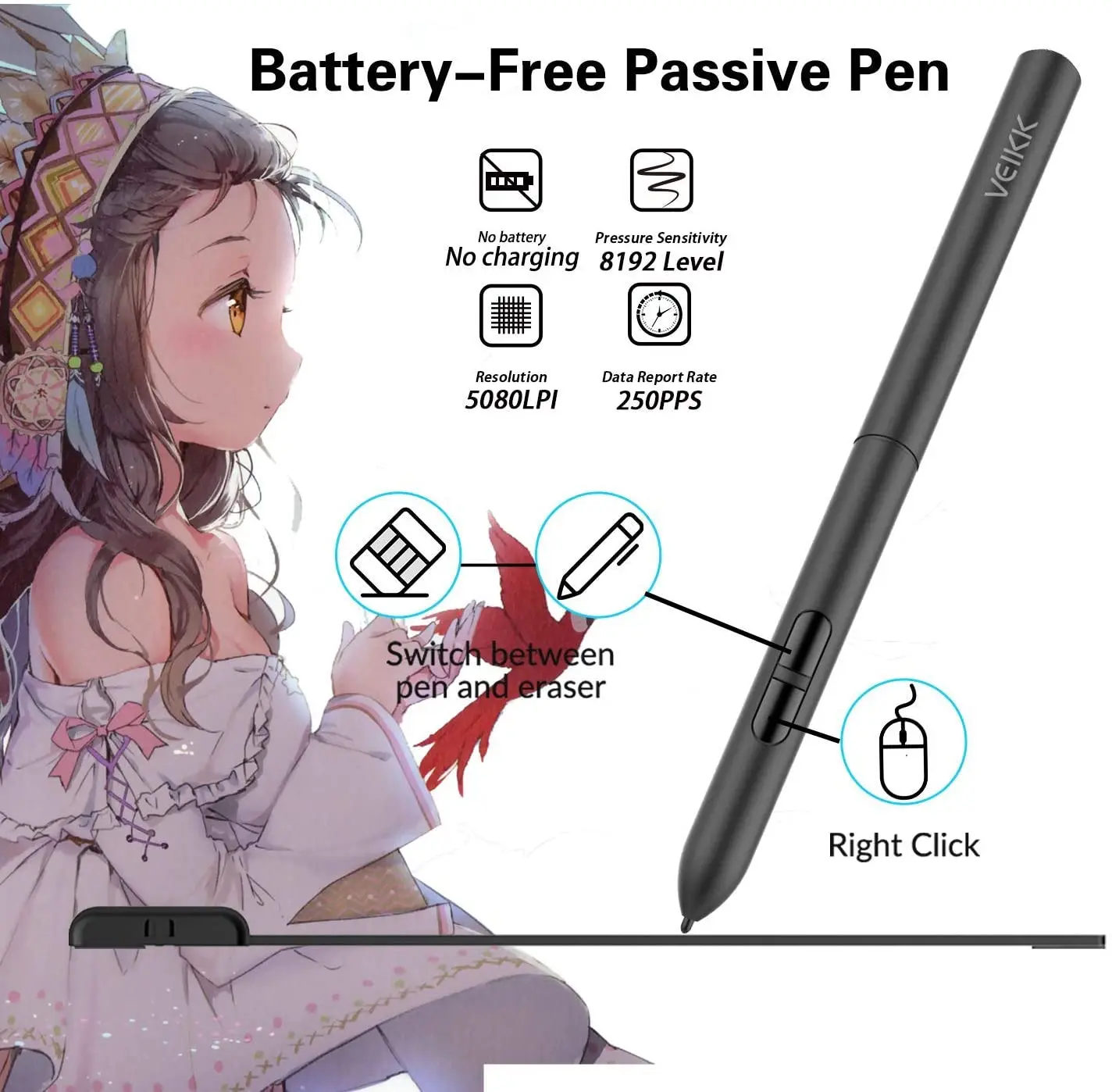Other Computers & Networking - VEIKK S640 Drawing Graphic Tablet with ...