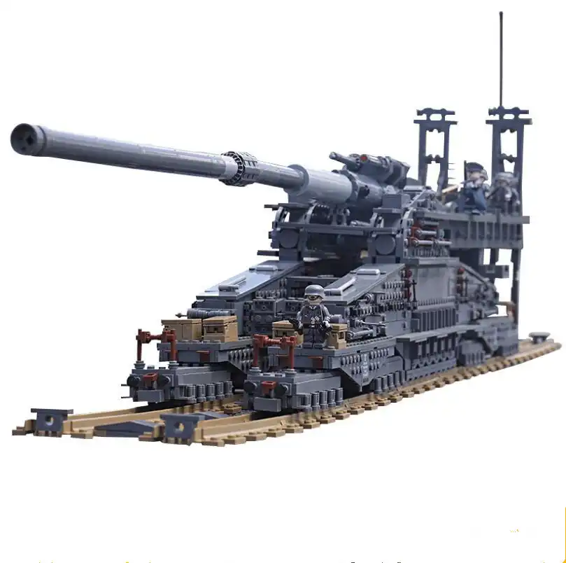 3846Pcs KAZI Building Blocks 10005 German 80cm K[E] Railway Gun "Dora ...