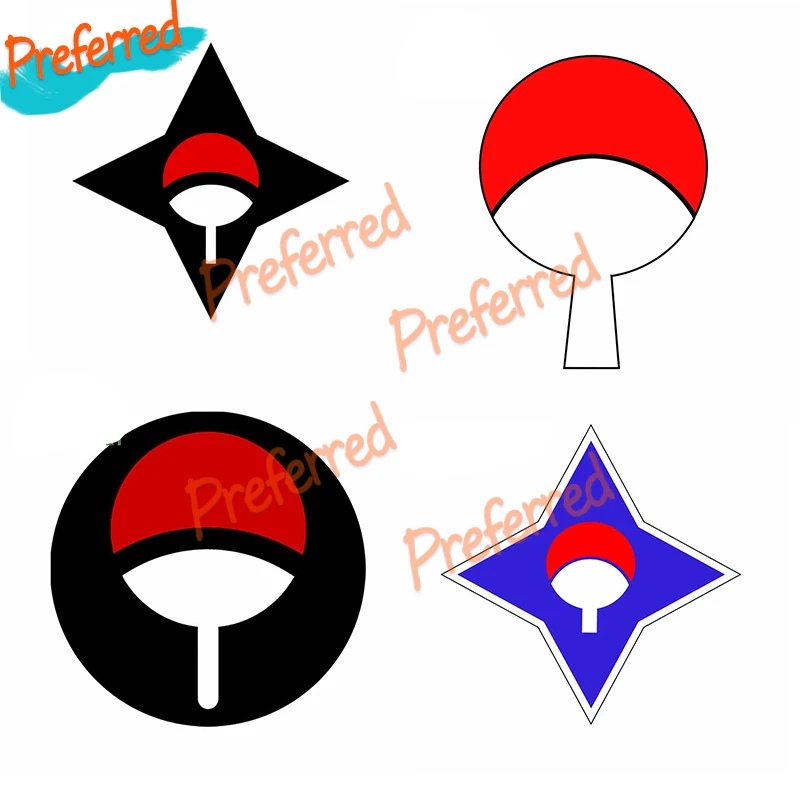 Ninja Uchiha Clan Symbol Scratch-proof Car Stickers Motorcycle ...