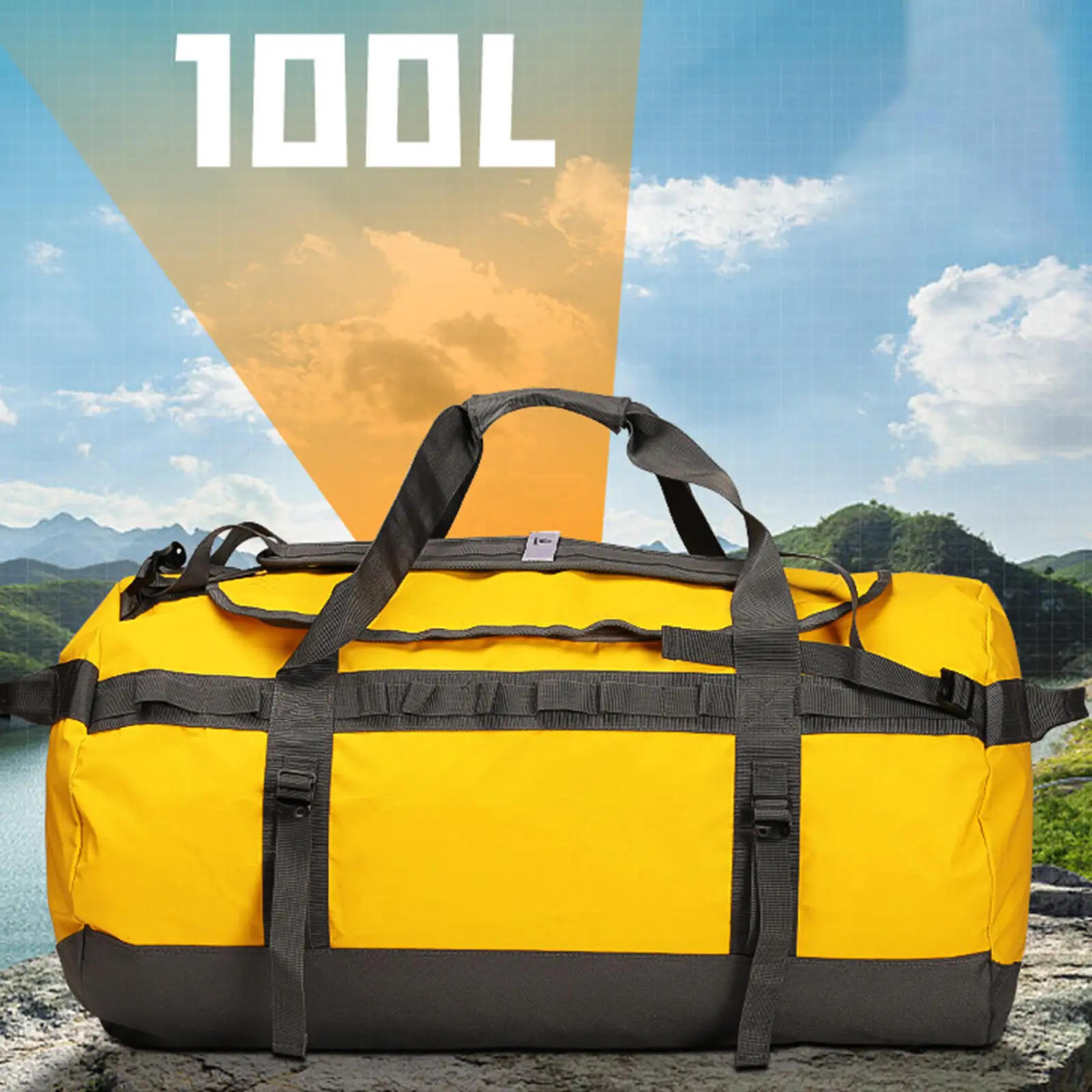 100L Large Capacity Camping Backpack Climbing Water Resistance Travel ...