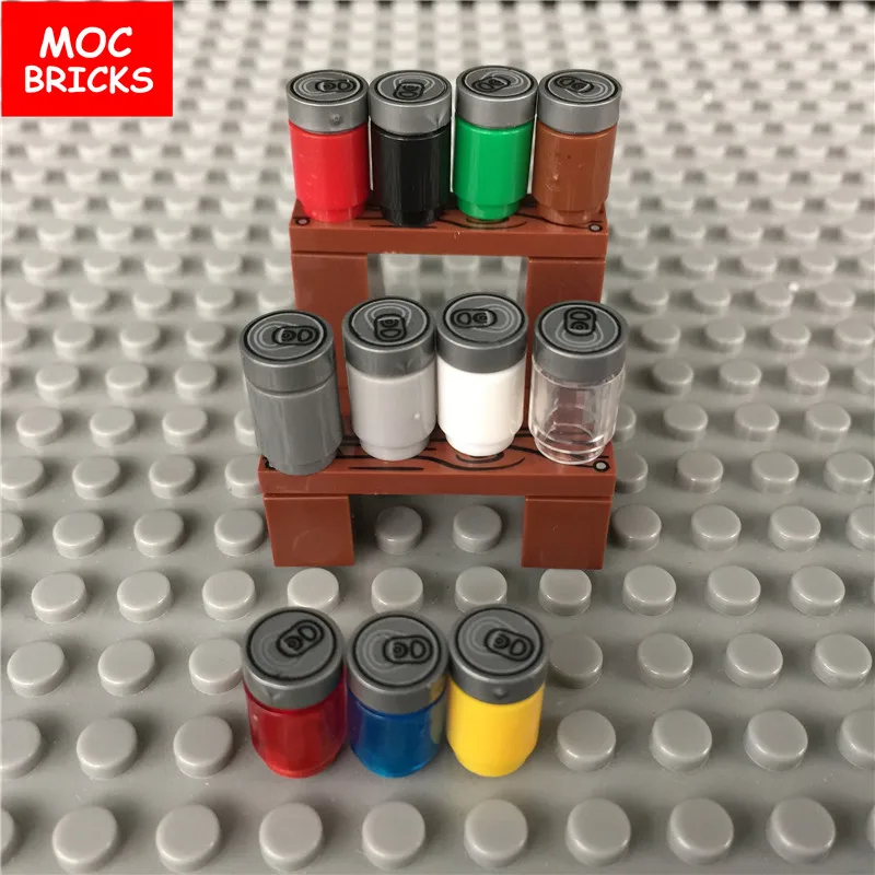 10pcs/lot DIY Round Brick 1x1 & Tile Round 1 x 1 with Soda Pop Can ...