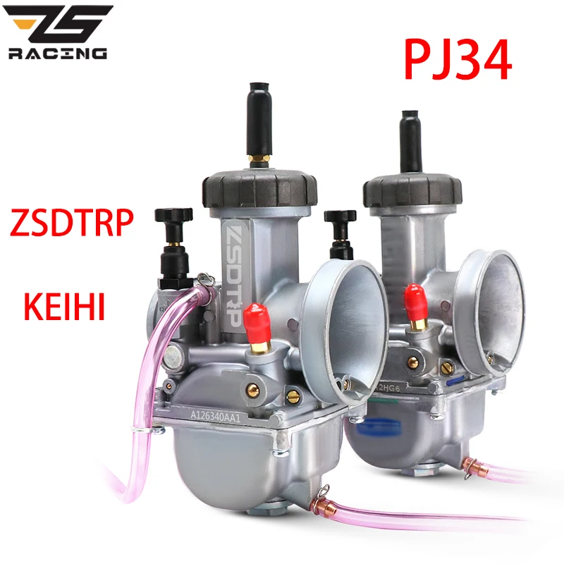ZS Racing carburador Universal para motocicleta, pieza de motor de 2 tiempos, ATV, todoterreno ...