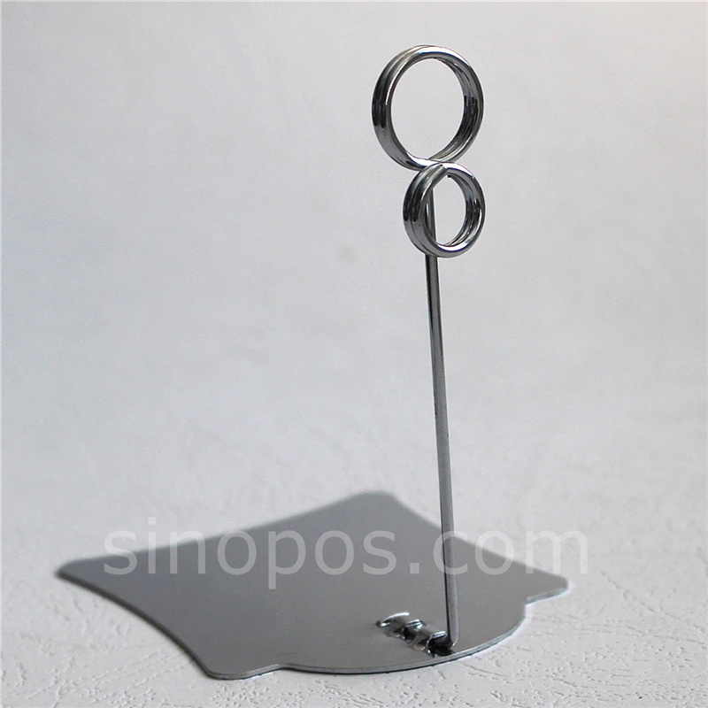 Steel Double Spiral Clip Sign Holder, Table Place Card Bakery Food Menu ...