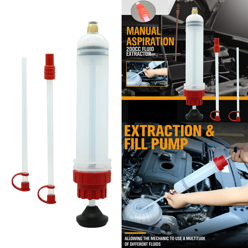 200cc Fluid Extractor Fluid Pump Manual Suction Vacuum Fuel Car ...