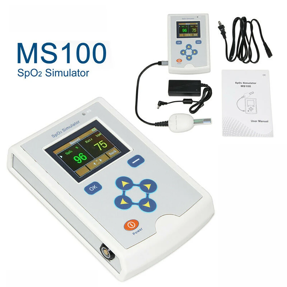 MS100-SPO2-Simulator-Blood-Oxygen-Saturation-Simulation-R-curves-Rate ...