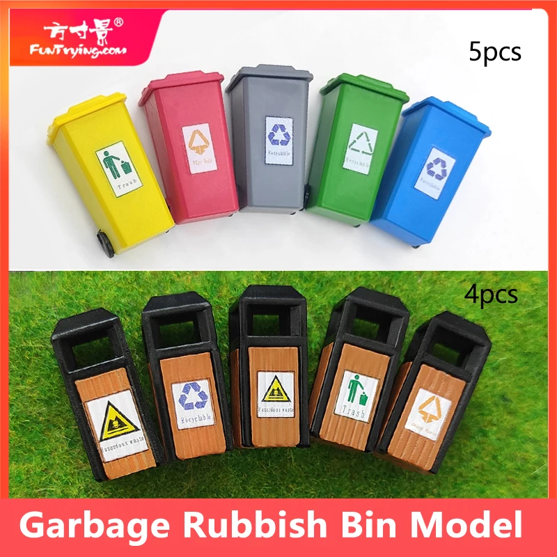 4-5-Pcs-Rubbish-Bin-Model-Building-Sand-Table-Ho-Scale-Model-Street ...