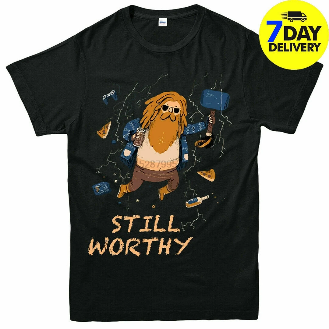 Thor Worthy T Shirt Drinking Avengers Endgame Fat Thor Adult Kids Tee ...