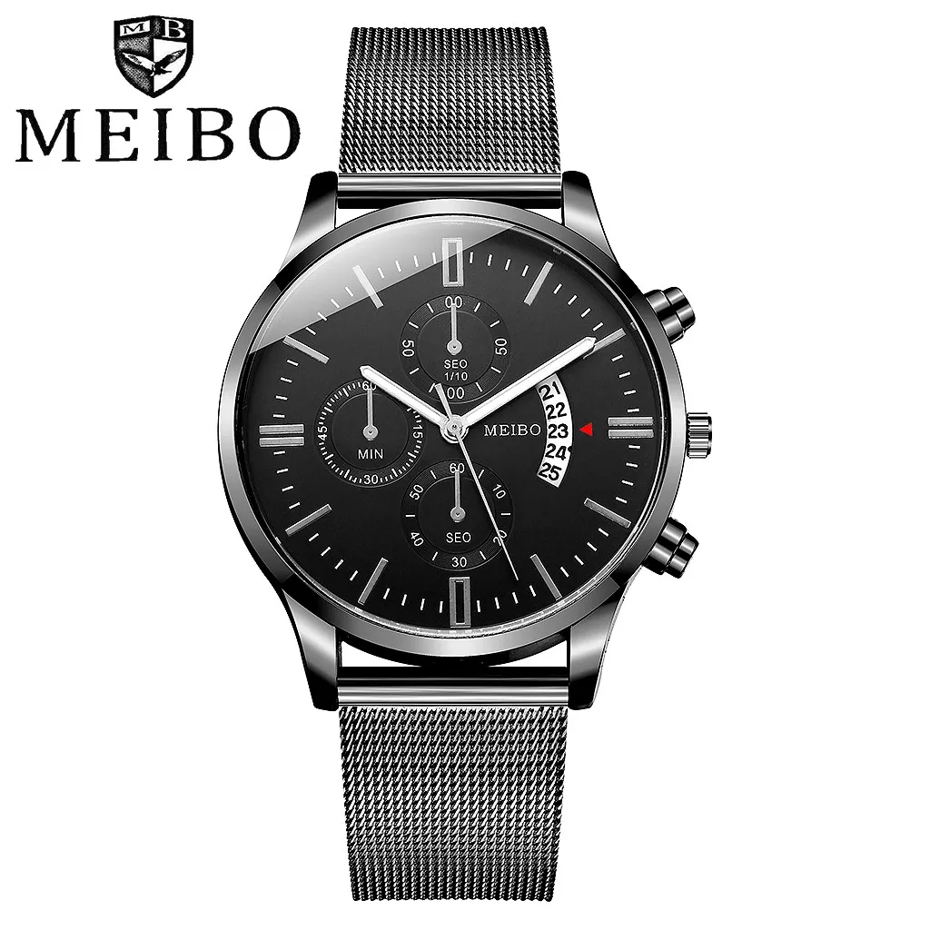 MEIBO Fashion Simple Brand Women Watch Sleek Minimalist Stainless Steel ...