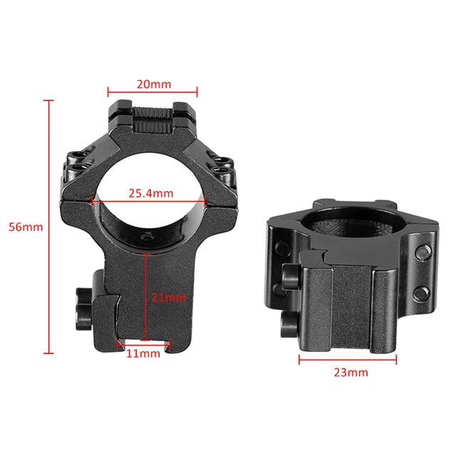 Tactical Profile 25.4mm/30mm Flashlight Rifle Scope Mount Rings for ...