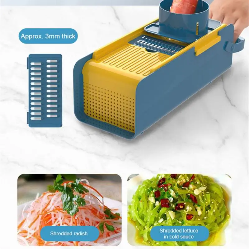 6 In 1 Household Potato Shredder Adjustable Fruit Vegetable Cutter ...