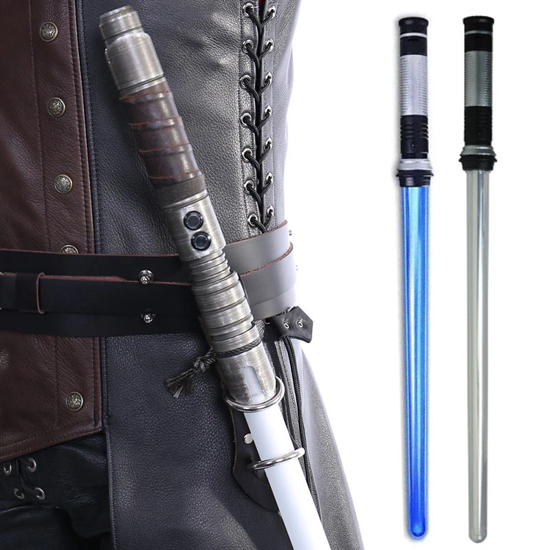 Medieval Jedi Knight Leather Belt Holster Lightsaber Blade Holder Laser ...