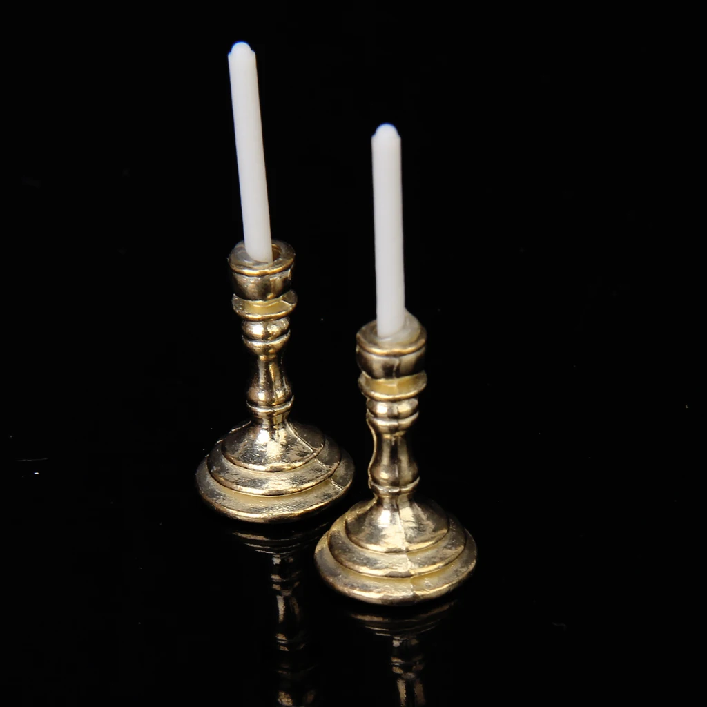 Brass Dollhouse Candlesticks Brass Miniature Candlesticks Brass ...
