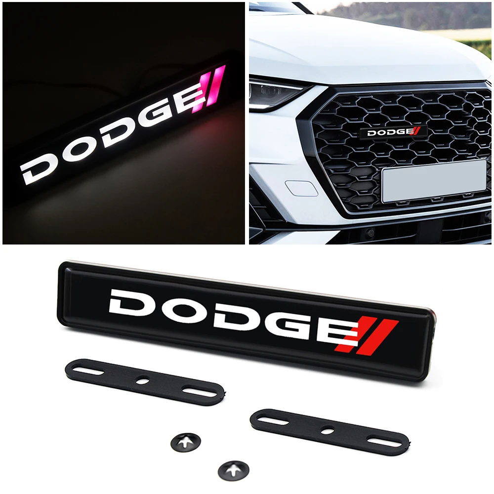 Carro LED Front Hood Grille Emblem Badge Sticker LED Luz Decorativa ...