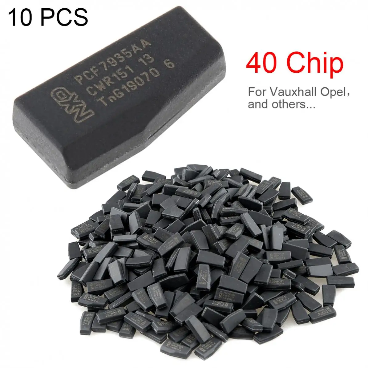 10pcs/set Blank ID40 PCF7935AA Carbon Chip Key Transponder Chip Fit for ...