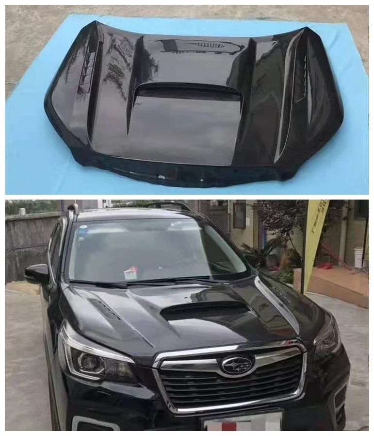 Carbon-Fiber-Front-Bumper-Engine-Hood-Vent-Cover-Fits-For-Subaru ...