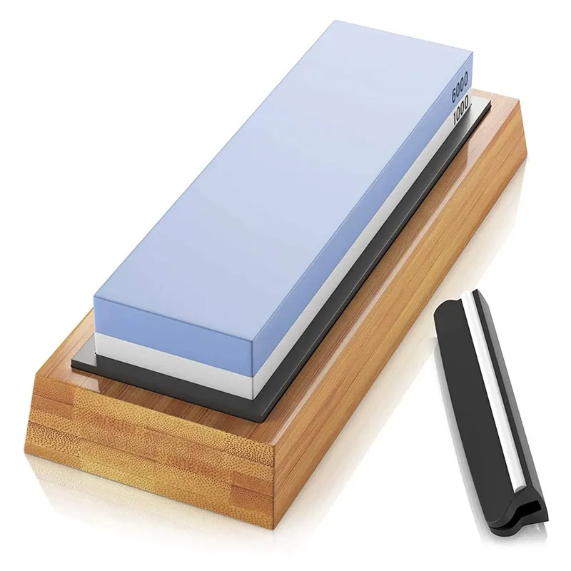 Pierre à aiguiser les couteaux, double face, pierre à aiguiser, cuisine professionnelle, 4 ...