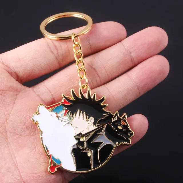 Anime Jujutsu Kaisen Fushiguro Megumi Keychain Cool Cartoon Figure Gojo ...
