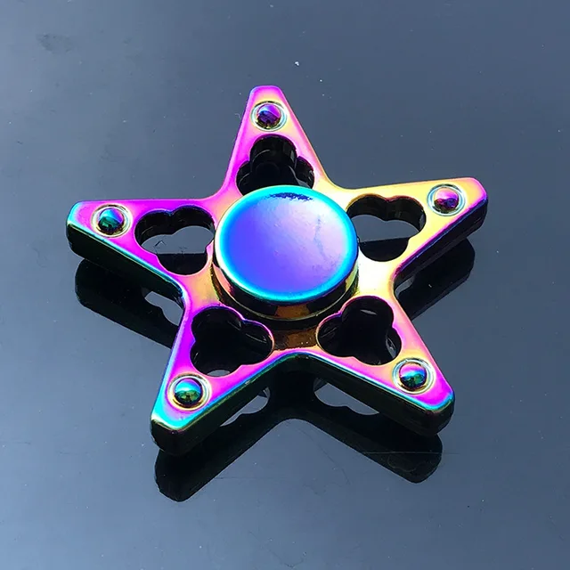 Colorful Metal Alloy Fidget Spinner R188 Smooth Bearing Mute Rainbow ...