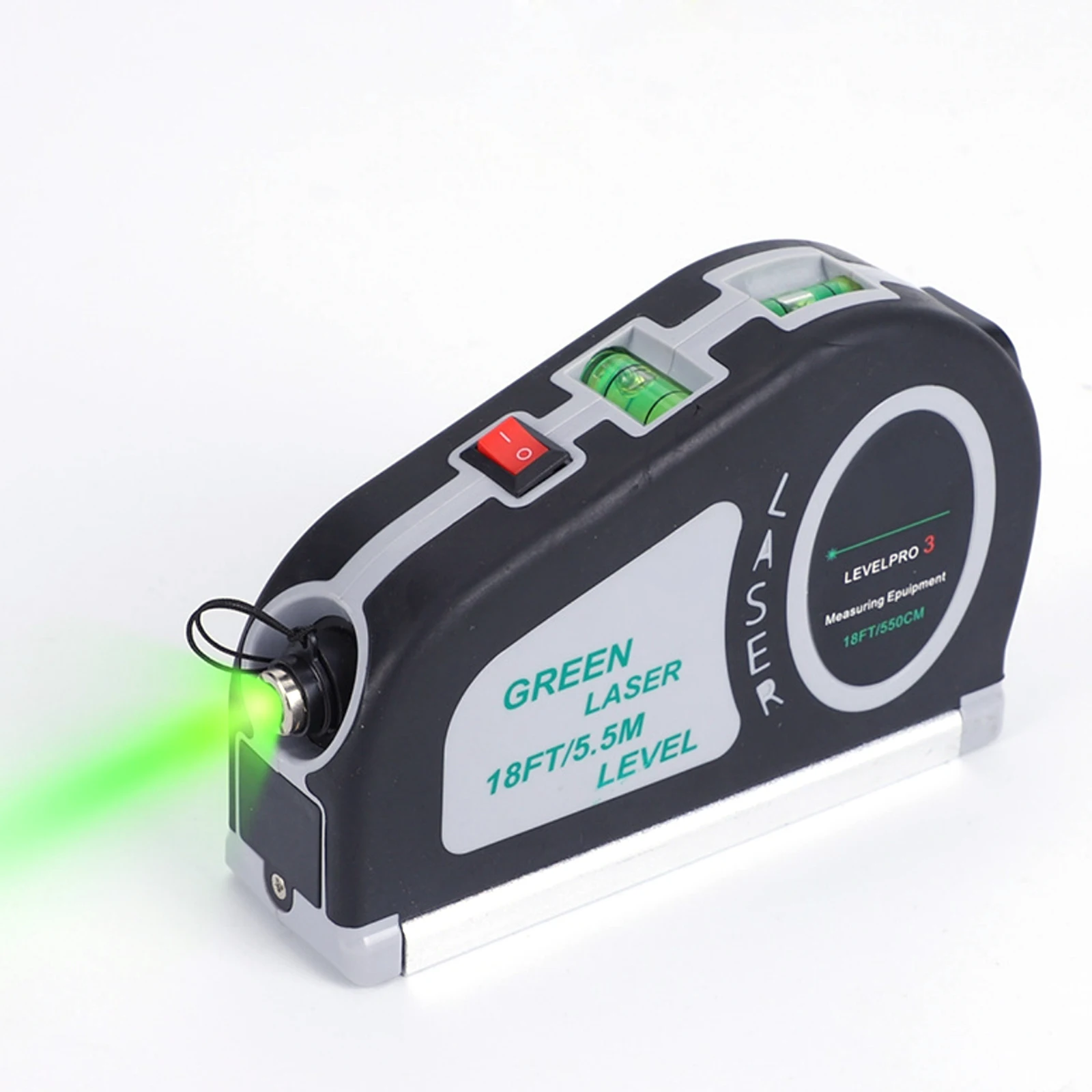 Multipurpose Laser Level 2 Lines Lasers Measure Ruler Black Horizontal ...