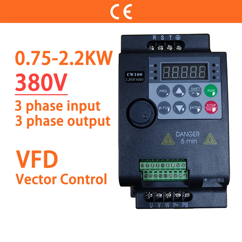 0.75KW/1.5KW/2.2KW 1/2/3HP 380V VFD Economical Variable Frequency Drive ...