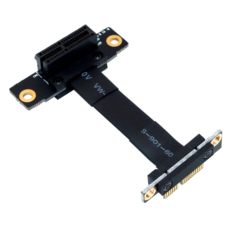 Pcie X1 Riser Cable Dual 90 Degree Right Angle Pcie 3.0 X1 To X1 ...